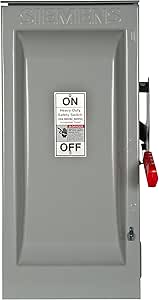 Siemens HNF363R 100-Amp 3 Pole 600-volt 3 Wire Non-Fused Heavy Duty ...
