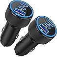 Amazon.com: USB C Car Charger, 2Pack 3-Port 67W Dual USB-C & USB-A Phone Car Charger Adapter PD ...