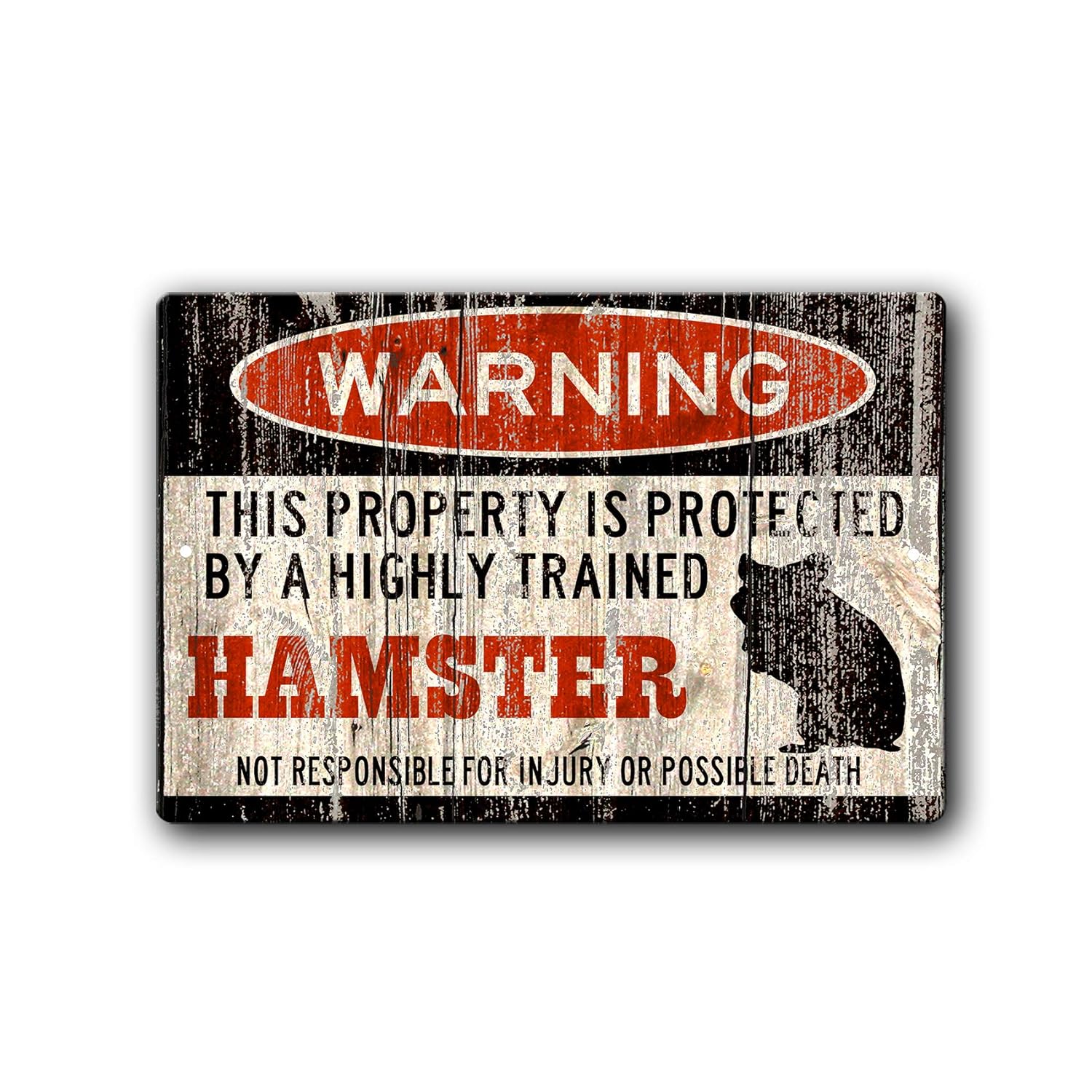 Amazon.com: Hamster Warning Sign, Hamster Gift, Hamster cage ...
