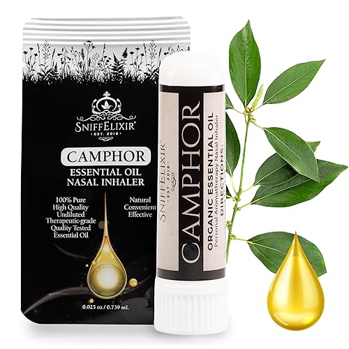 SniffElixir - Camphor Oil Nasal Aromatherapy Inhaler, Camphor Essential ...