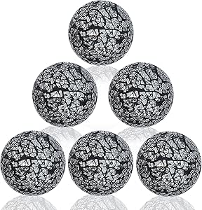 Amazon.com: 6PCS Decorative Balls Set 2.4 Inches/ 6cm Small Mosaic Spheres Glass Orbs Decorative ...