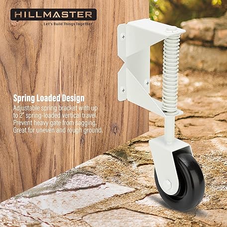 Mua HILLMASTER 4 Inch Gate Wheel Gate Caster Kit with Spring Loaded for ...