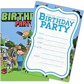 Amazon.com : 15 Pixel Party Invitations with Envelopes | Video Game ...