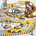 Amazon.com: iHaHa 299 PCS Construction Race Tracks Boys Toys, 6 PCS ...