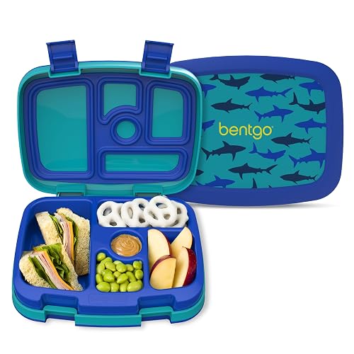 Bentgo Kids Prints Leak-Proof, 5-Compartment Bento-Style Kids Lunch Box ...