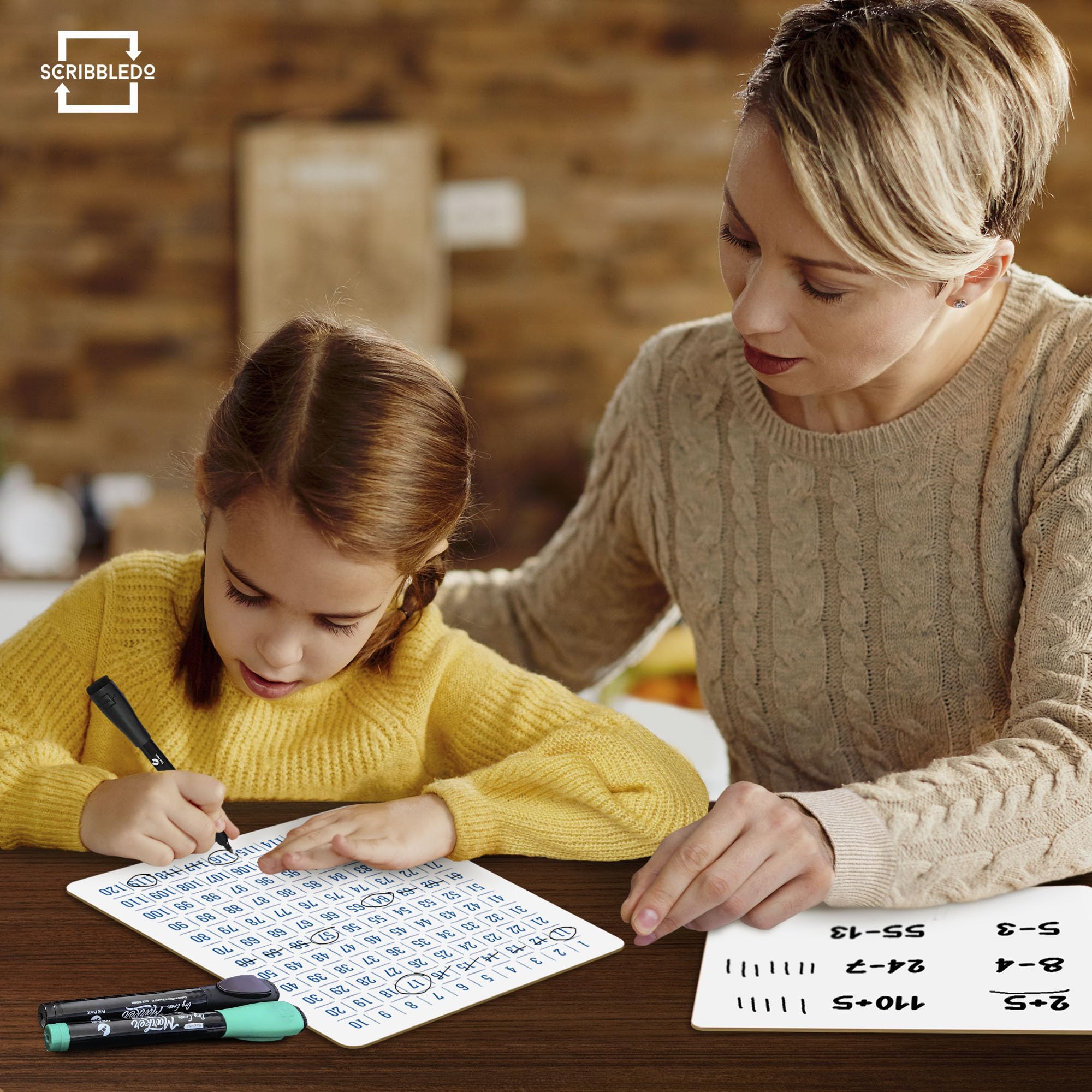 Mua SCRIBBLEDO Dry Erase Number Chart 9”x12” White Board Teacher ...