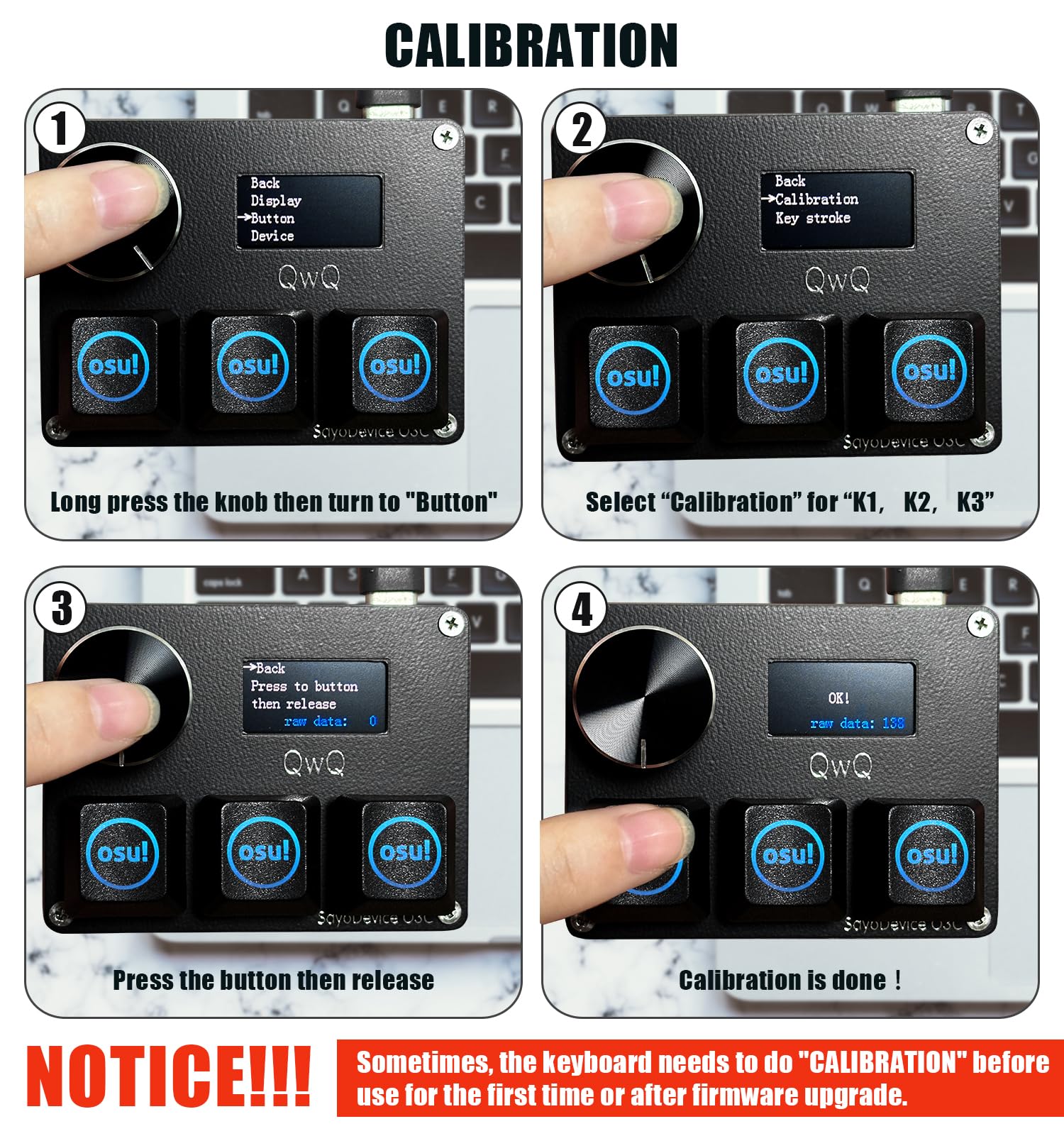 Mua SayoDevice O3C OSU Keyboard Rapid Trigger Hall Switches Magnetic ...