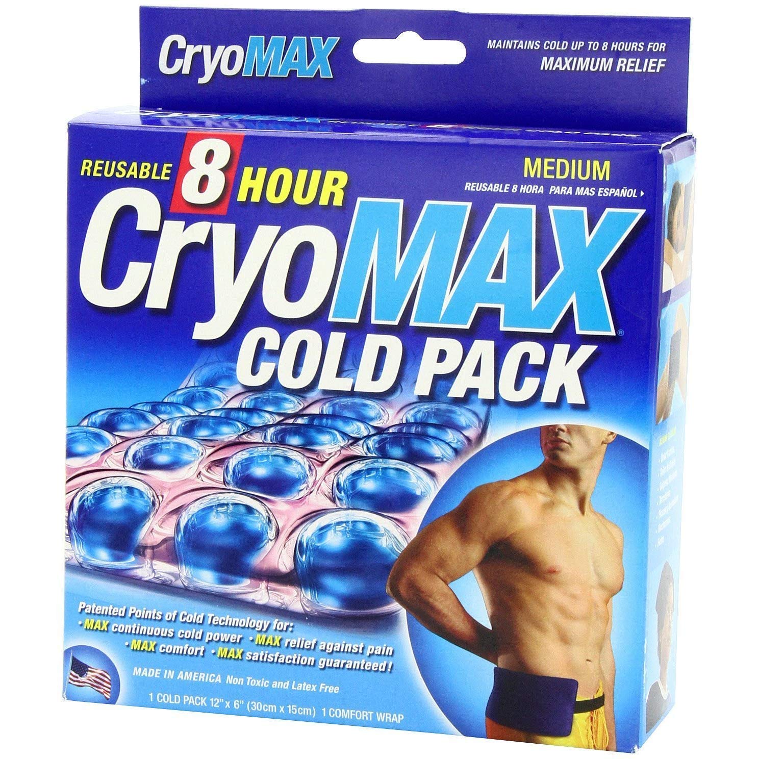 Amazon.com: Cryo-MAX Reusable Cold Pack 8 Hour Medium - Each, Pack of 4 ...