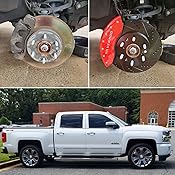 Amazon.com: MGP Caliper Covers 14005SSILRD Caliper Cover (Red Powder Coat Finish, Engraved Front ...