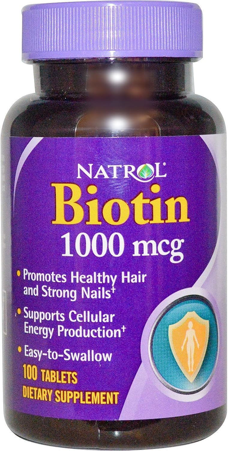 Amazon.com: Biotin 1000 Mcg, 100 tab (Pack - 3): Health & Personal Care