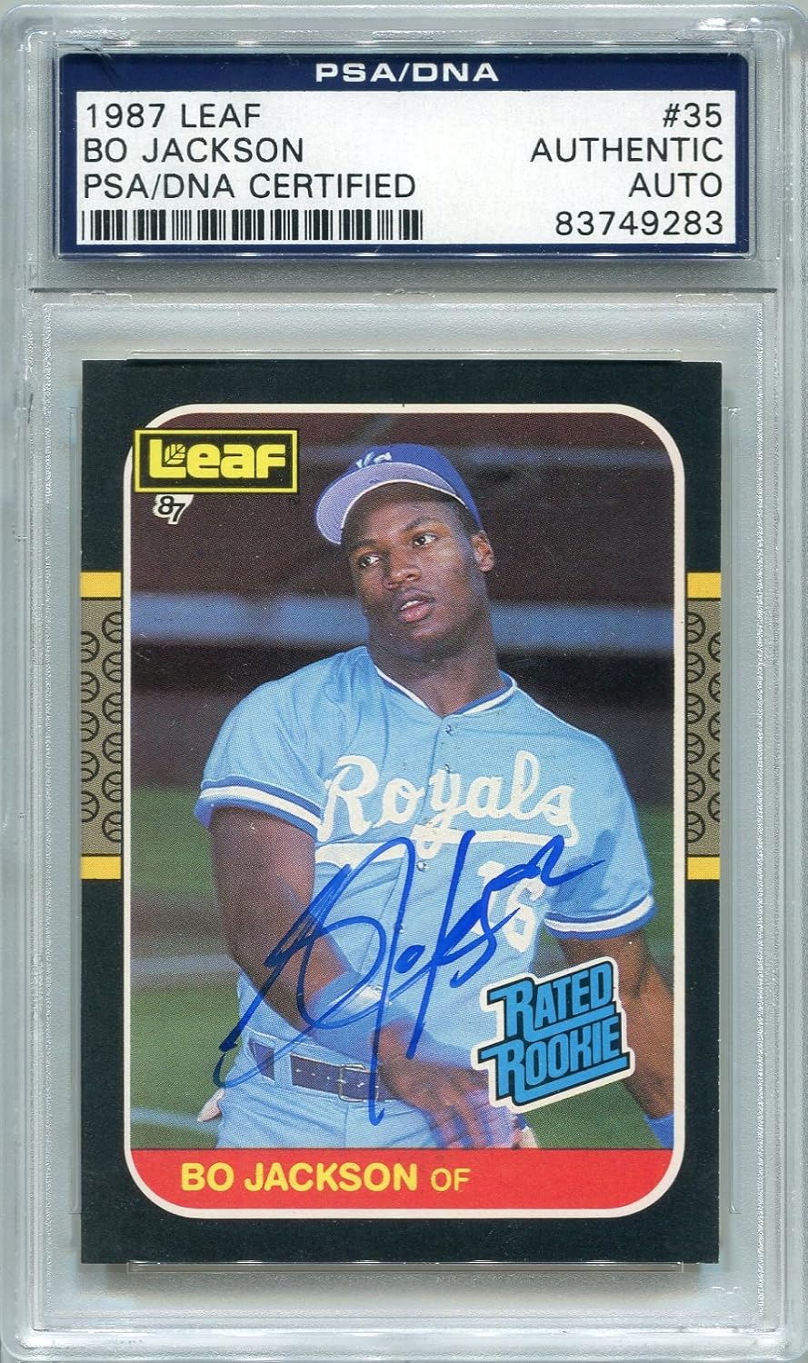 Bo Jackson Rookie Kansas City Royals PSA/DNA Certified Authentic ...