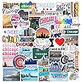Amazon.com: Chicago Stickers 64Pcs Chicago City Stickers Cartoon Vinyl ...