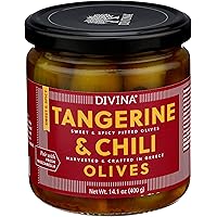 Amazon.com : Divina Tangerine & Chili Marinated Olives, 14.1 OZ ...
