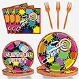 Amazon.com: 96 Pcs Paintball Birthday Party Supplies Paintball ...