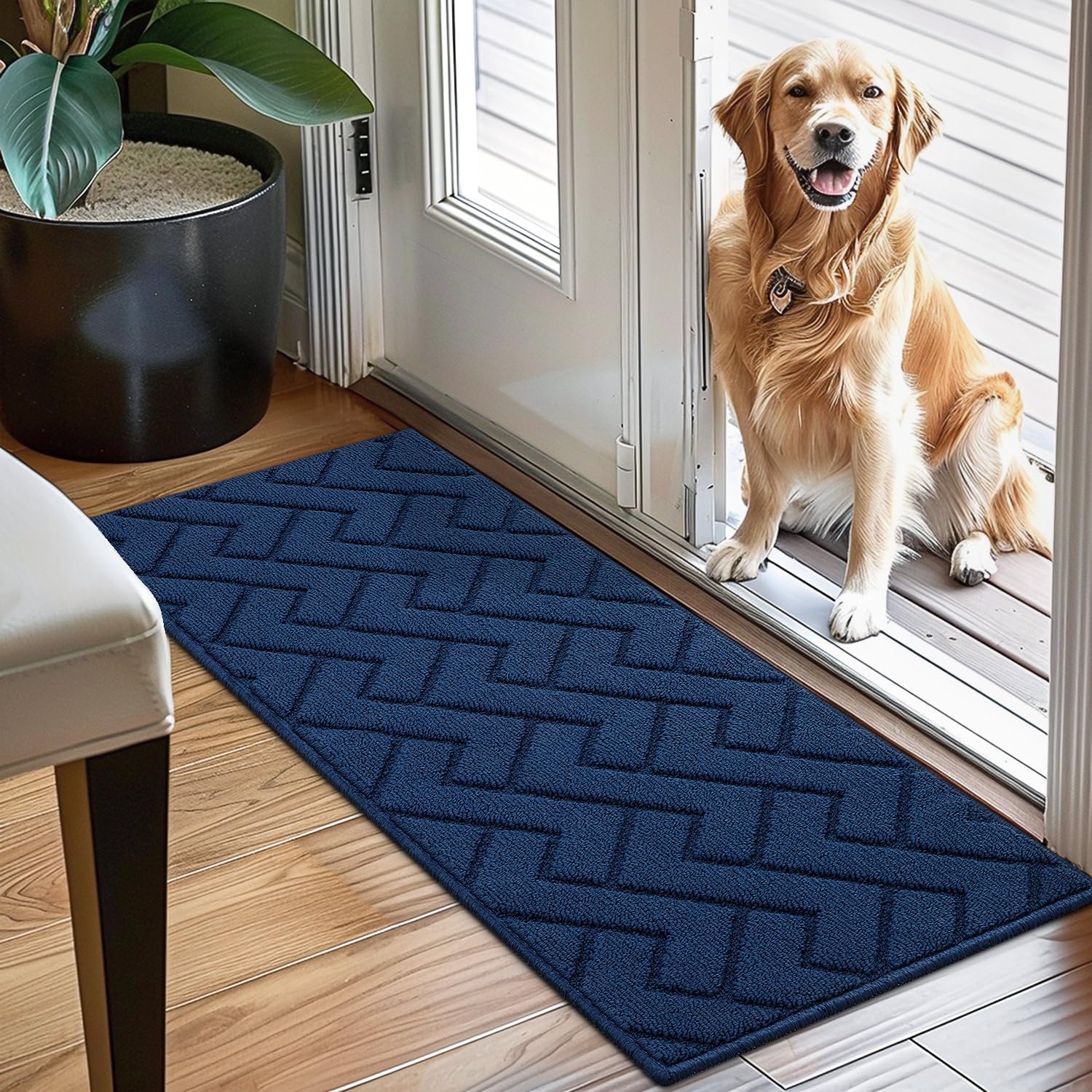 hicorfe Indoor Doormat,Front Back Door Mat Rubber Backing Non Slip Door ...