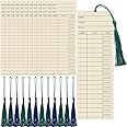 Amazon.com : 12 Set Reading List Bookmark Tracker with Tassel 2.5 x 7.5 ...