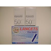Amazon.com: 100 Arkray Glucocard Expression Test Strips & 30G Lancets ...