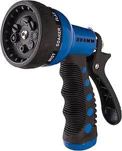Amazon.com : Dramm 12705 9-Pattern Revolver Spray Nozzle, Blue : Watering Nozzles : Patio, Lawn ...
