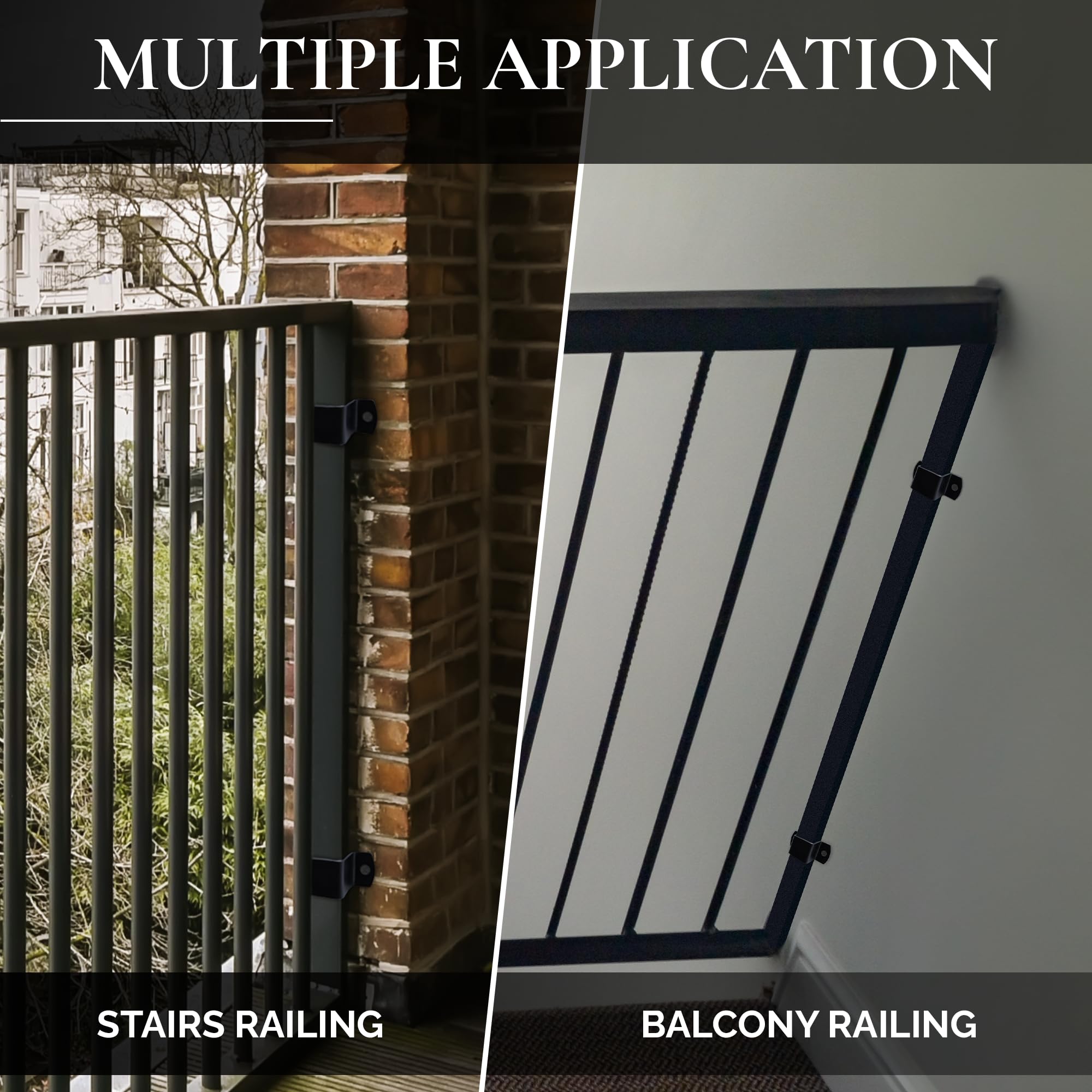 Mua 1x1" Square Tube Strap Clamp, Powder Coated Black, bracket clamp U ...