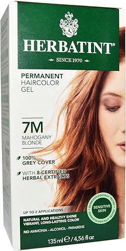 Herbatint Permanent Haircolor Gel 7M Mahogany Blonde 4.56 fl oz (135 ml ...
