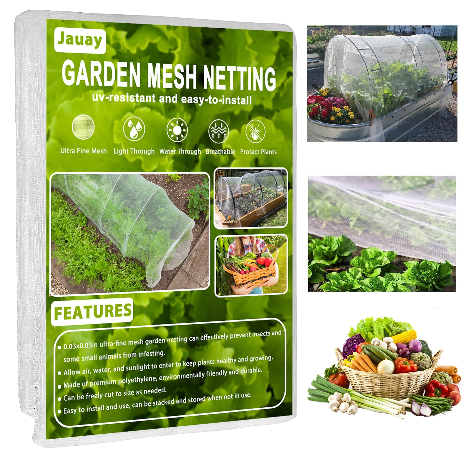 Garden Netting Ultra Fine Protection Mesh Netting 10'x33' Plant Covers ...