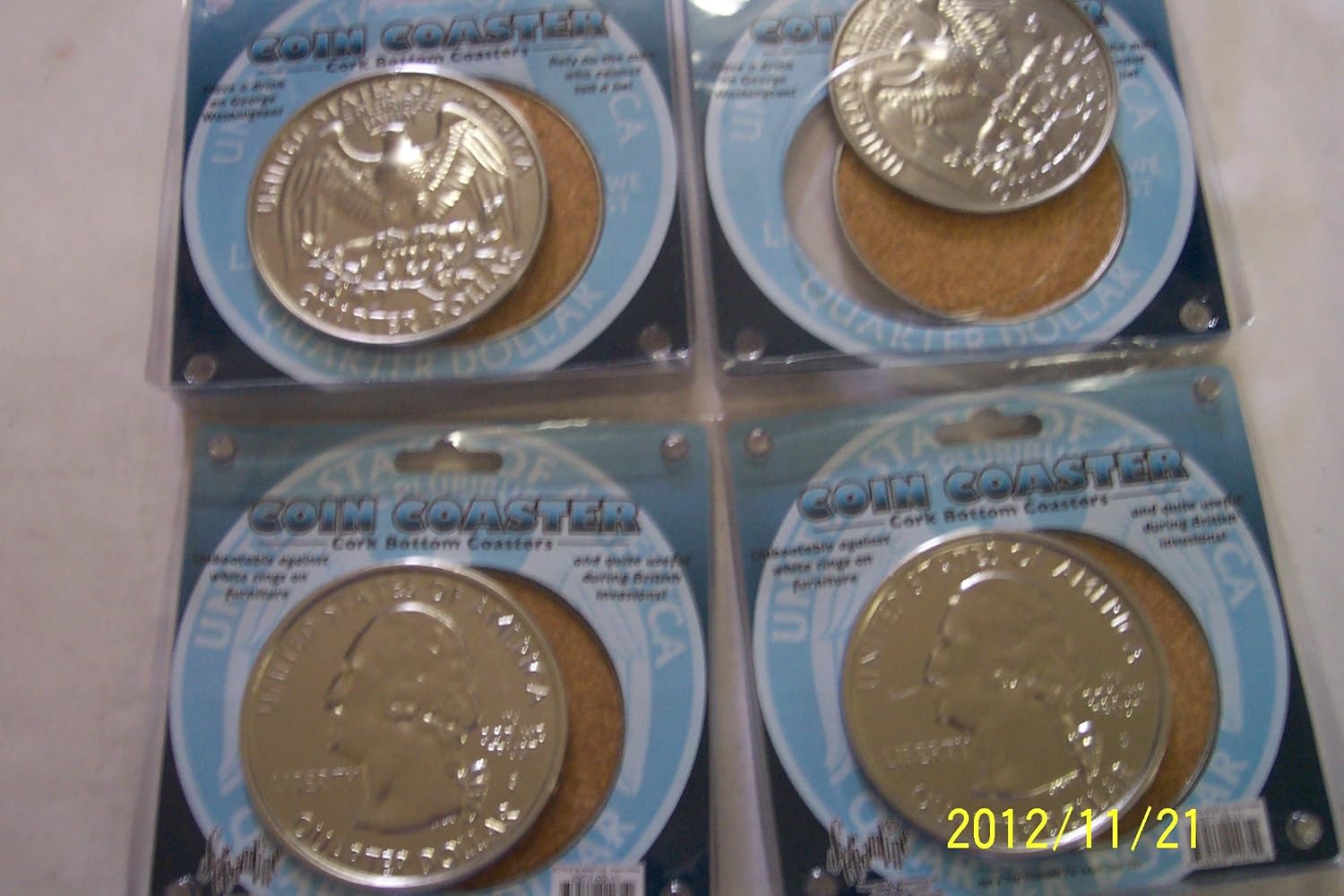 Amazon.com | Coin Coasters (Set of 4): Coasters