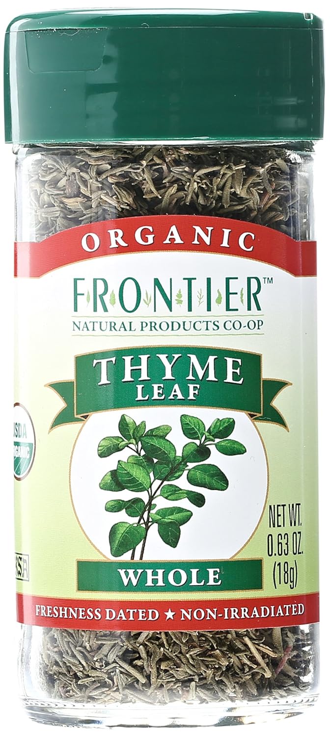 Amazon.com : Frontier Herb Organic Whole Thyme Leaf, 0.8 oz : Thyme Spices And Herbs : Grocery ...
