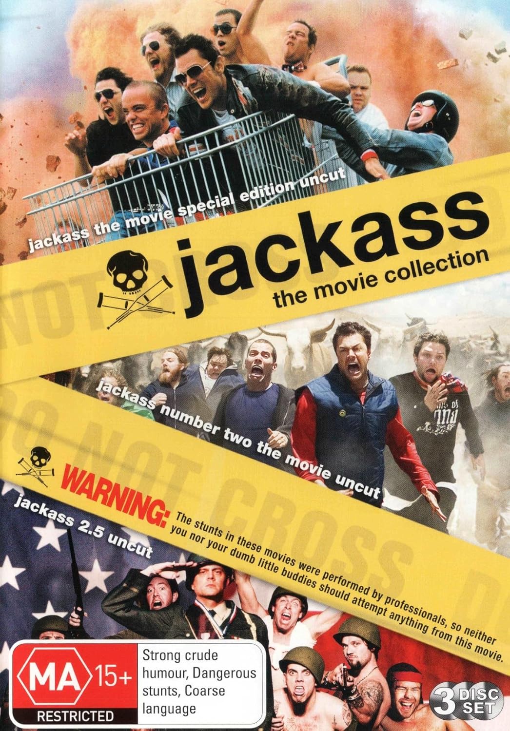 Amazon.com: Jackass Movie | Uncut | / Jackass 2 | Uncut | / Jackass 2.5 ...