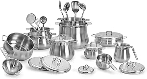 Amazon.com: Barazzoni Cookware Set Tummy 25 pcs Made in Italy: Home ...