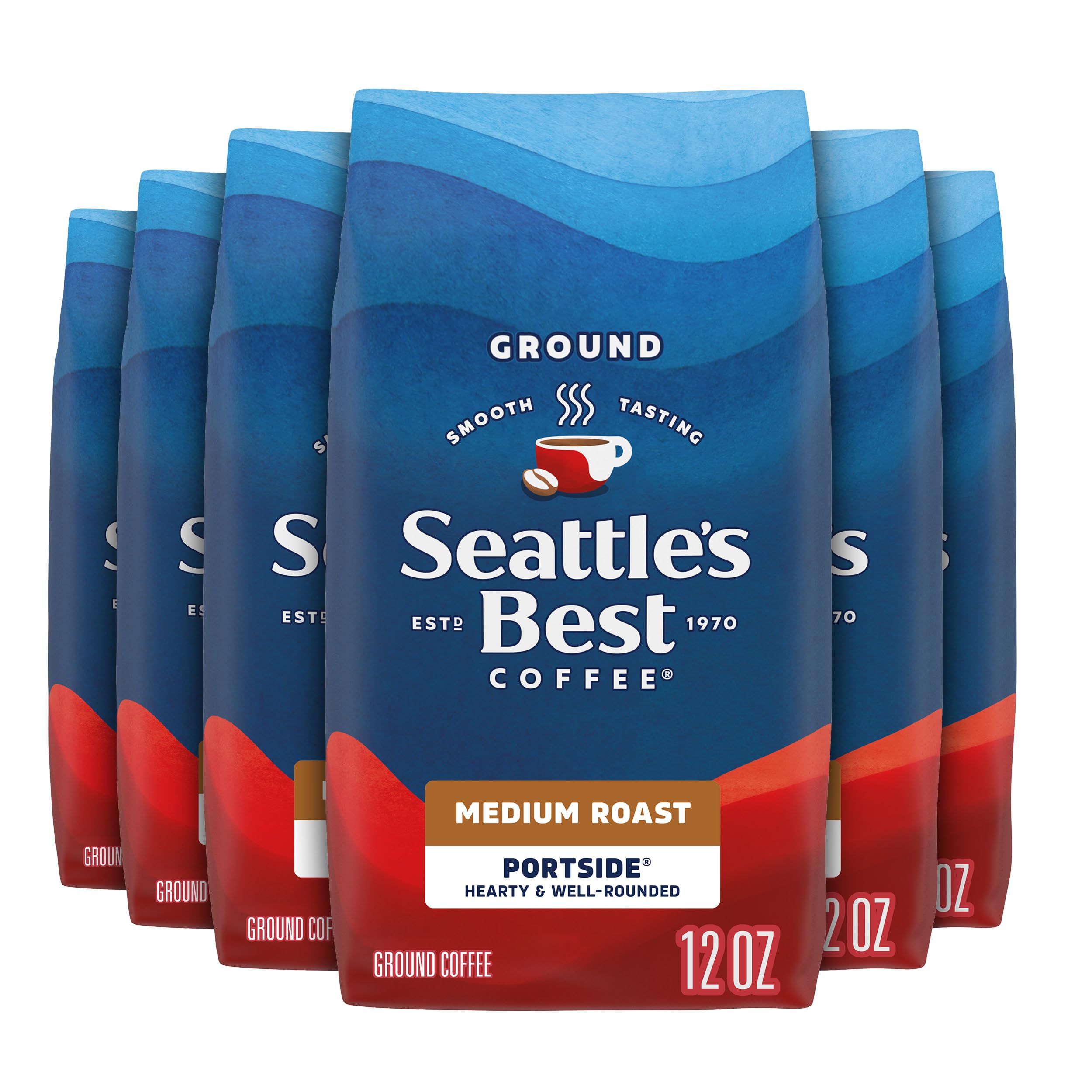 Seattle's Best Coffee Portside Blend Medium Roast Ground Coffee | 12 ...