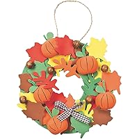 Amazon.com: 3-D Pumpkin Wreath Craft Kit - Makes 12 - Crafts for Kids ...
