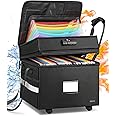 Amazon.com : DEEGO Rolling File Box, Fireproof Document Box with Wheels Multi-Layer Water ...