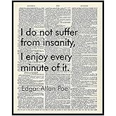 Amazon.com: Edgar Allen Poe Decor - 8x10 Quote - Art Wall Art Picture ...