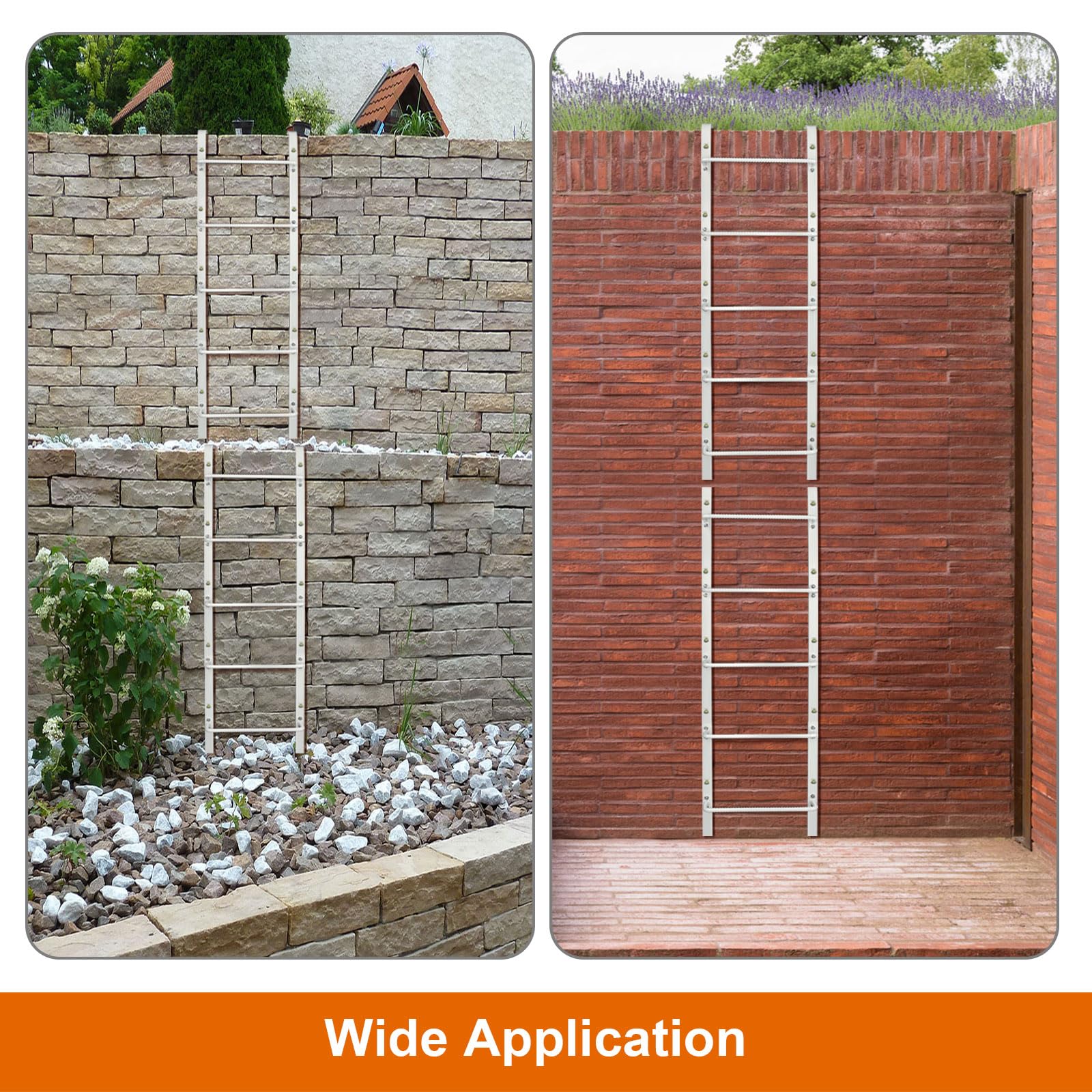 Zwinz 5-Rung Window Well Ladder Hooked, Heavy Duty Steel Fire Escape ...