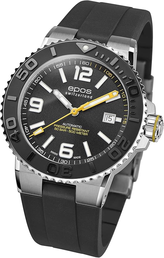 EPOS 3441 Sport-/Taucheruhr Herren Automatik (schwarz): Amazon.de: Uhren
