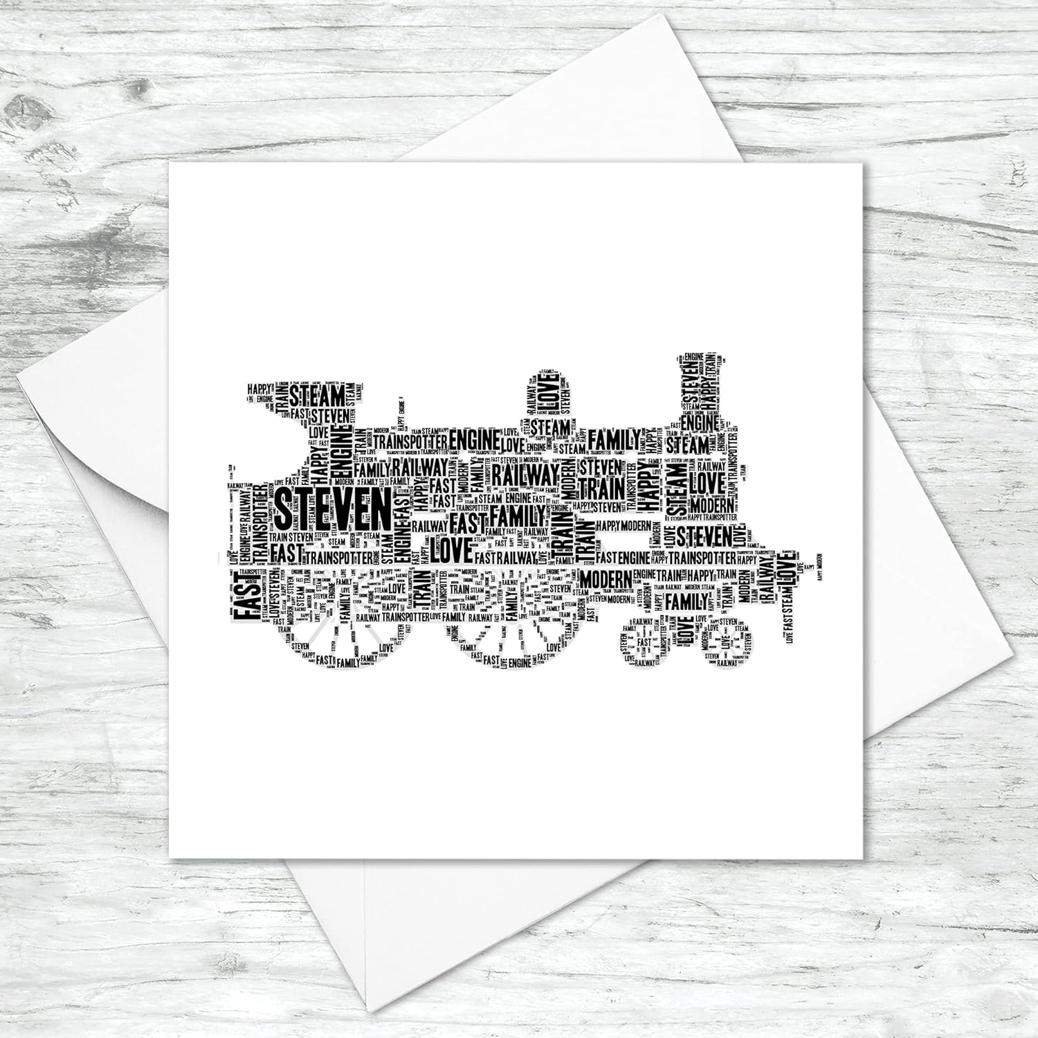 Personalised Steam Engine Train Card: Amazon.co.uk: Handmade