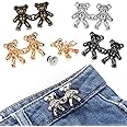 Amazon.com: 8 Set Button Pins for Jeans, Cute Bear Jean Button ...