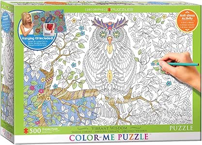 Amazon.com: EuroGraphics Vibrant Wisdom Color Me Puzzle (500 Piece ...