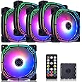 Amazon.com: DS leddess Rainbow LED RGB Fans with Controller for PC Case ...