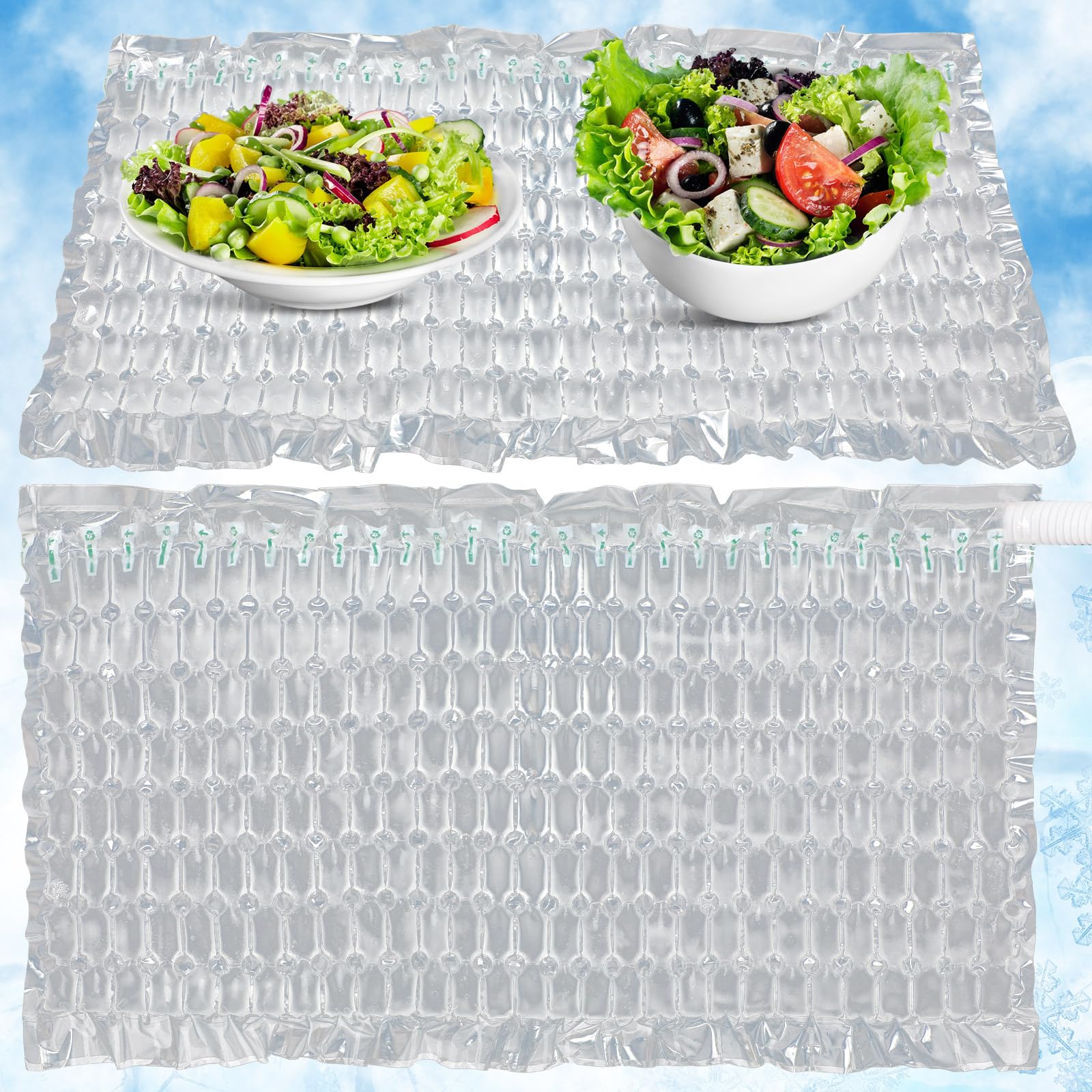 Reallnaive 10 Pack Reusable Freezable Ice Mat Sheets for Coolers ...