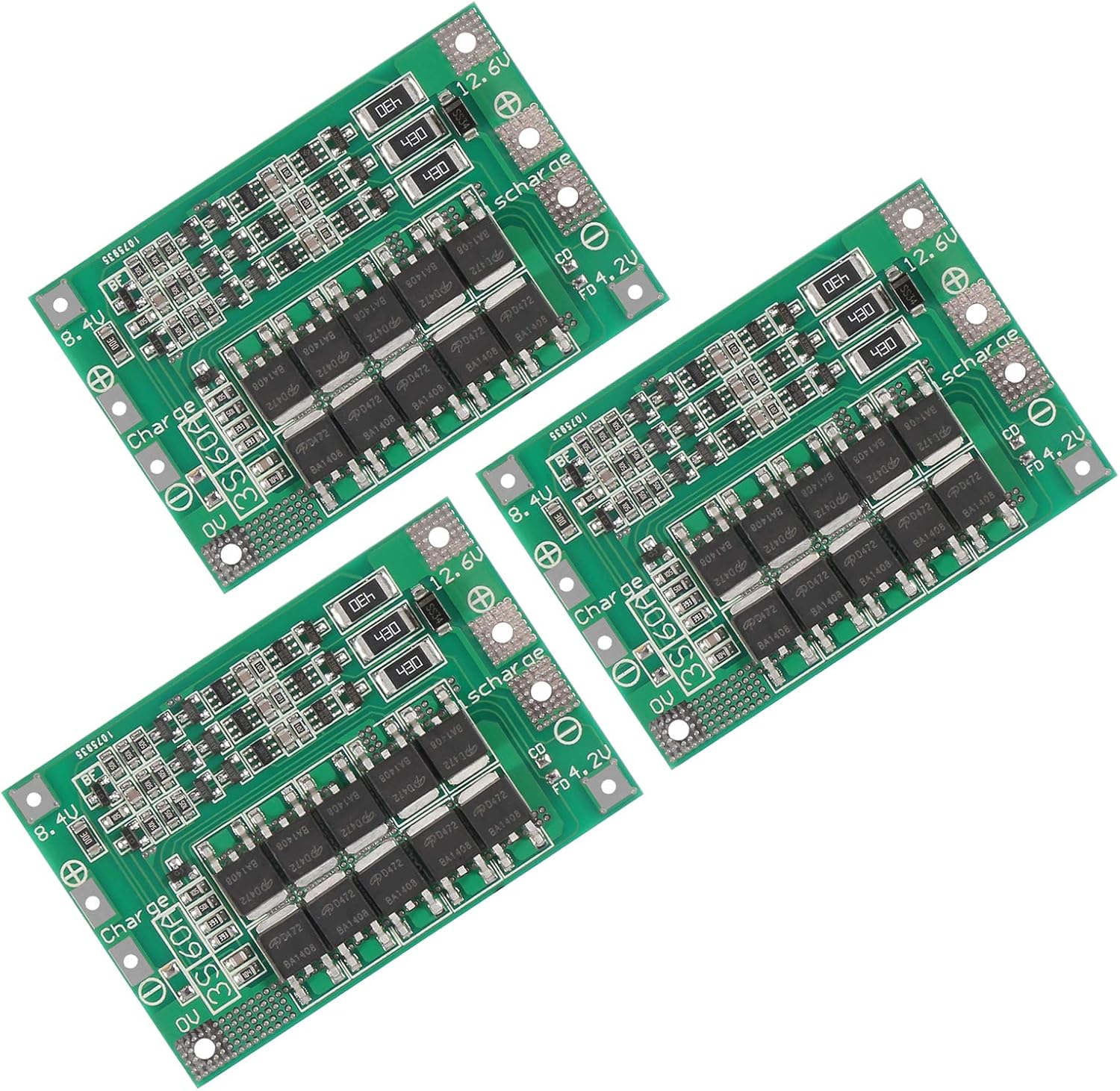 AITRIP 3PCS 3S 60A BMS Board Lithium Li-Ion 18650 Battery Protection ...