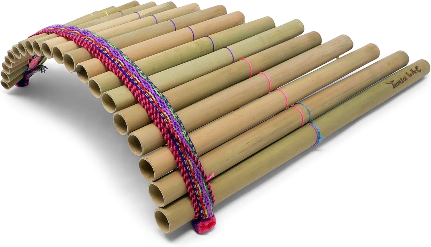 Panpipe – curved 20 pipes, rondador – Fair Trade from Ecuador – BigaMart