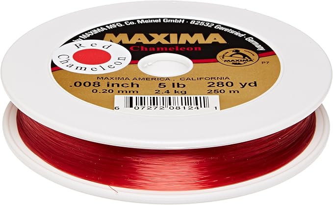 Amazon.com : Maxima Fishing Line One Shot Spools, Chameleon Red, 5 ...