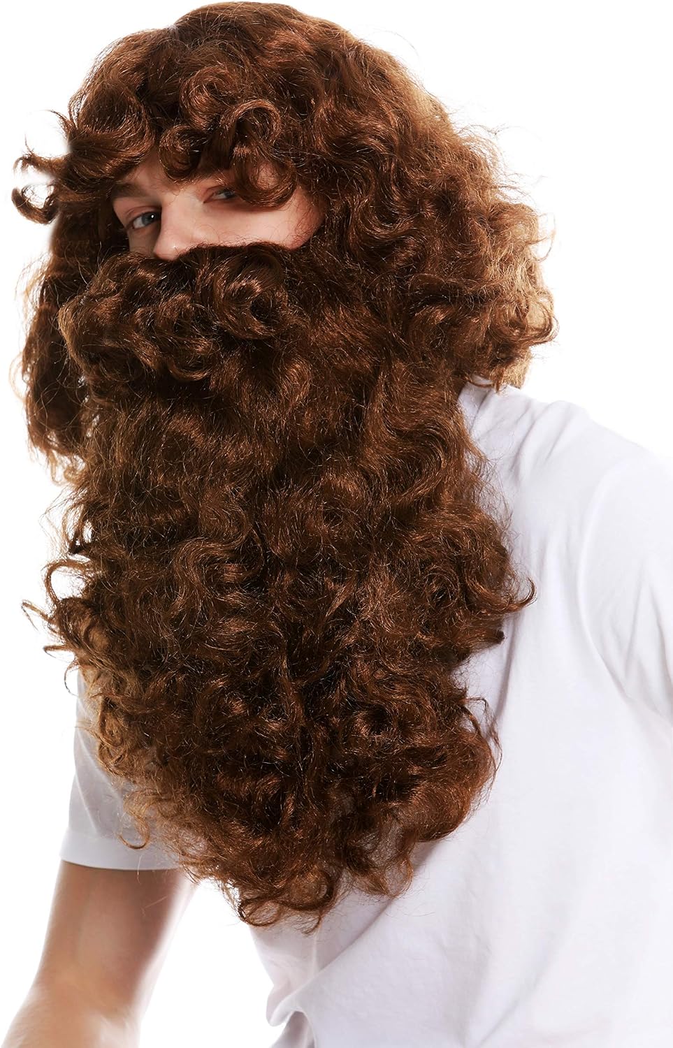 WIG ME UP – 46-A+B-ZA6A wig and beard set Deluxe Saint Nicholas prophet ...