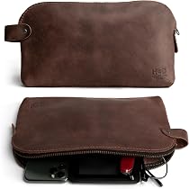 Leather Clutch Hide & Drink Bag - Handmade Full Grain Leather Organizer ...