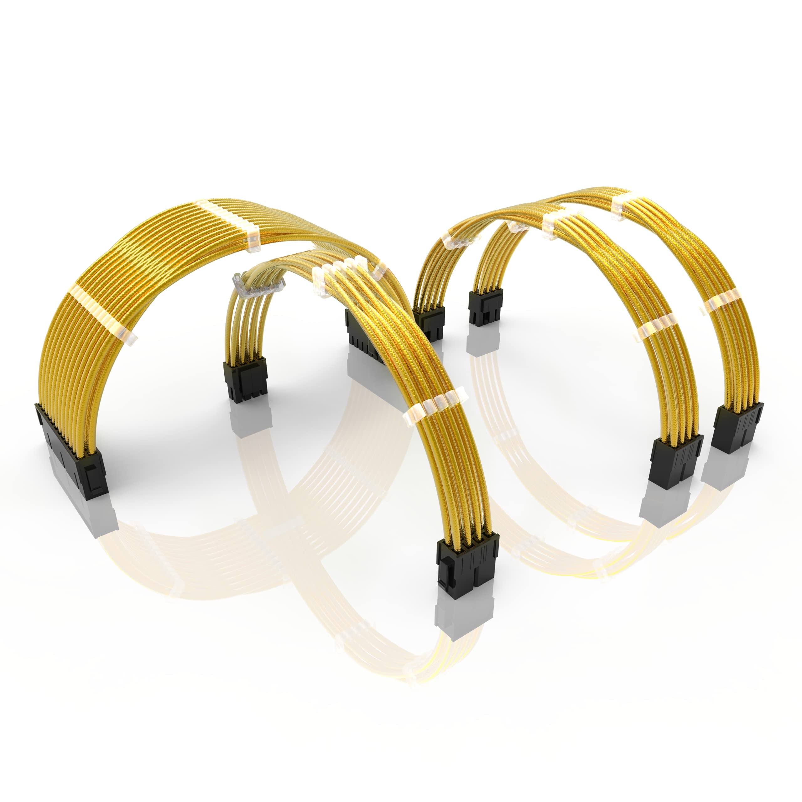 Mua LINKUP - 30cm PSU PC Power Extension Cable Metallic Sleeved ...