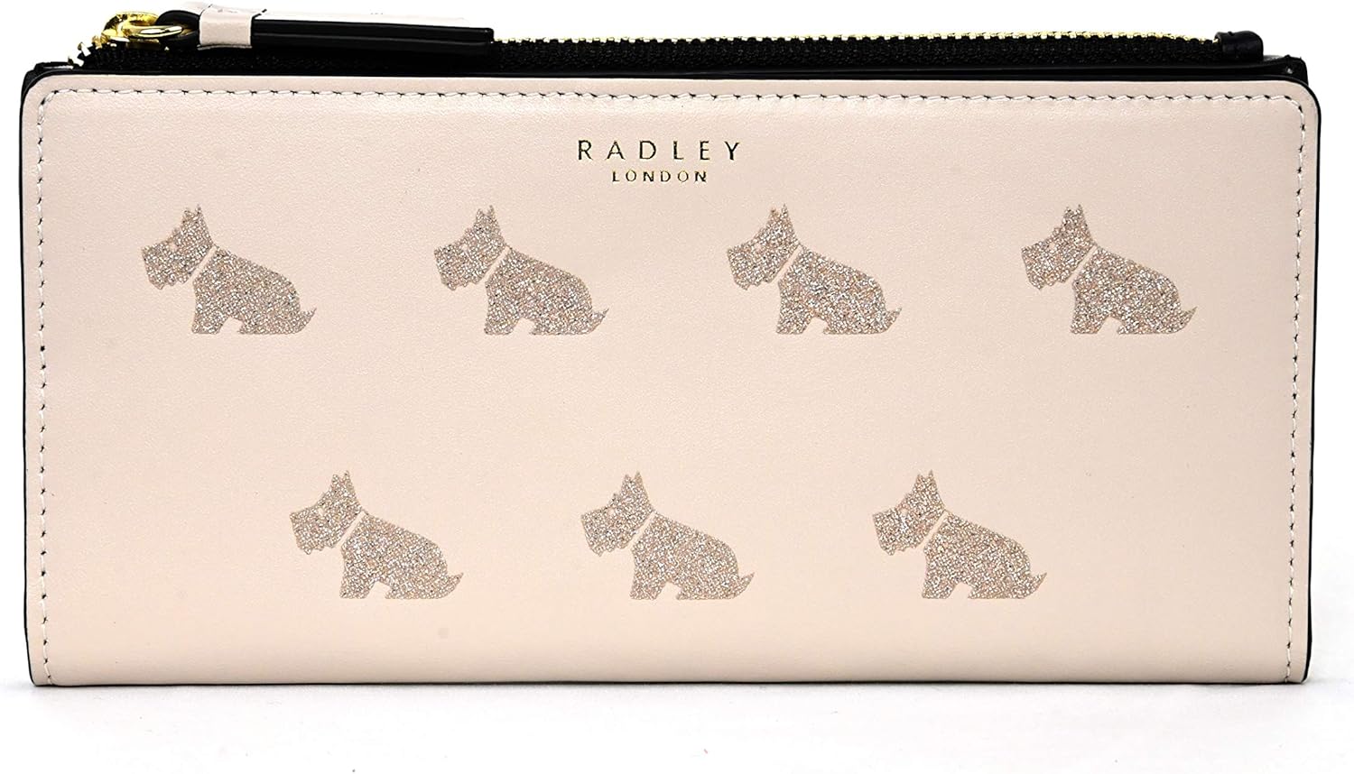 Radley Large Zip Around Matinee Purse Multi Dogs Glitter in Dove Grey ...