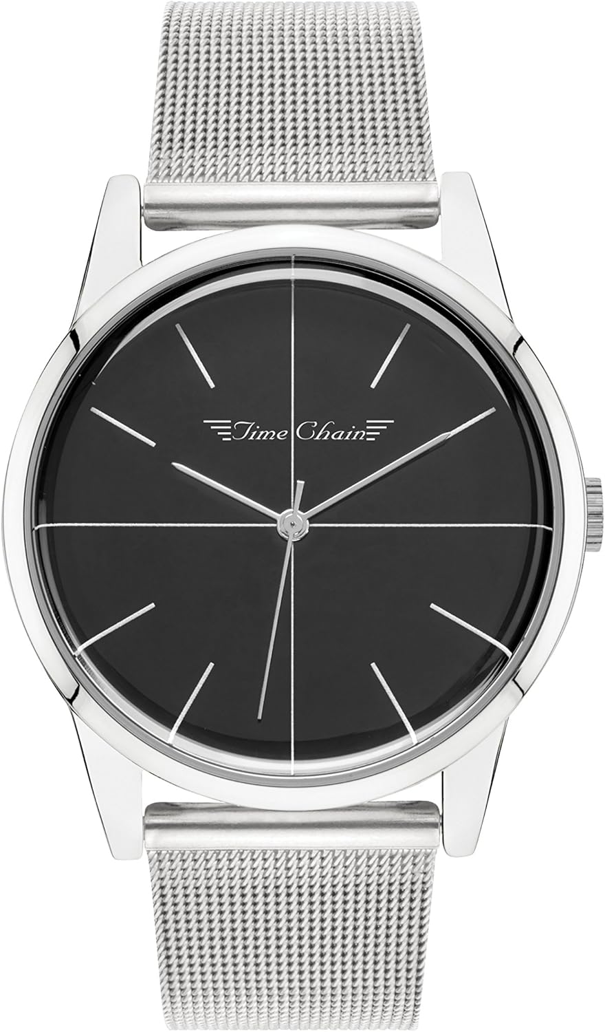 Time Chain Unisex-Adult Analogue Classic Quartz Watch with Stainless ...