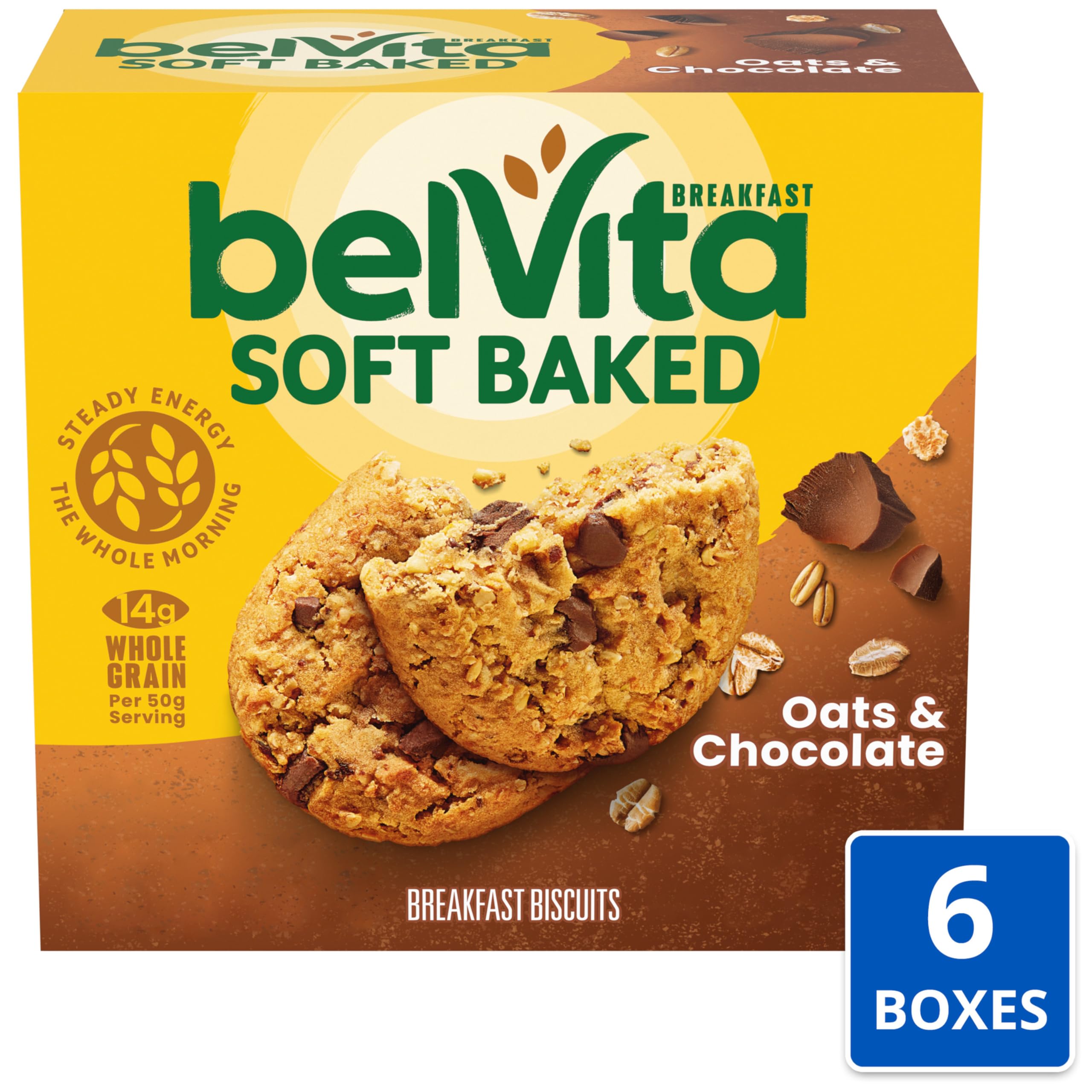 Mua Belvita Soft Baked Oats & Chocolate Breakfast Biscuits, 6 Boxes of ...