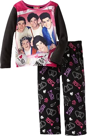 Amazon.com: One Direction Little Girls' 1D Photo Pajama Set, Multi, 4 ...